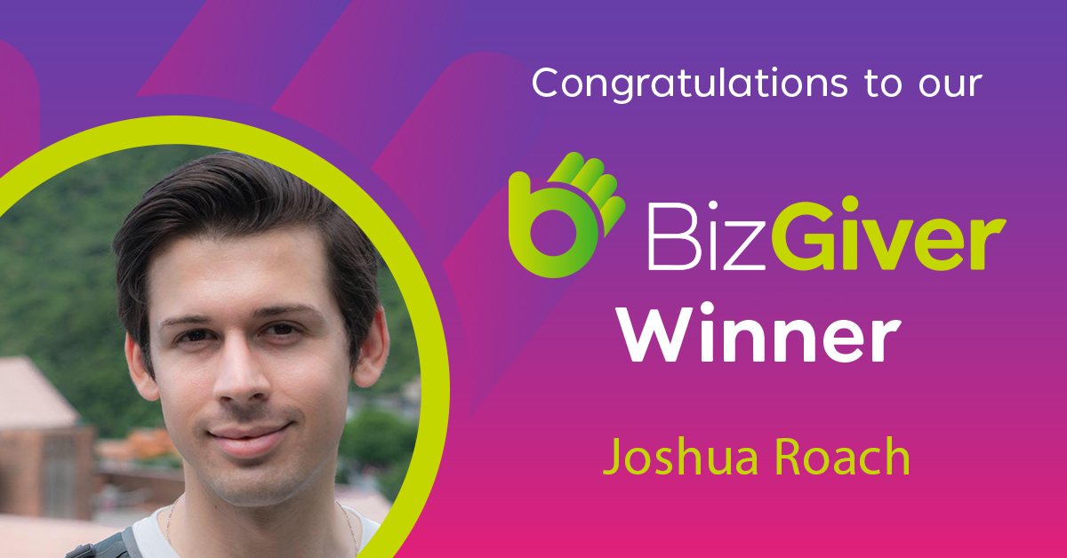 Joshua Roach Wins 46th BizGiver | BizCover